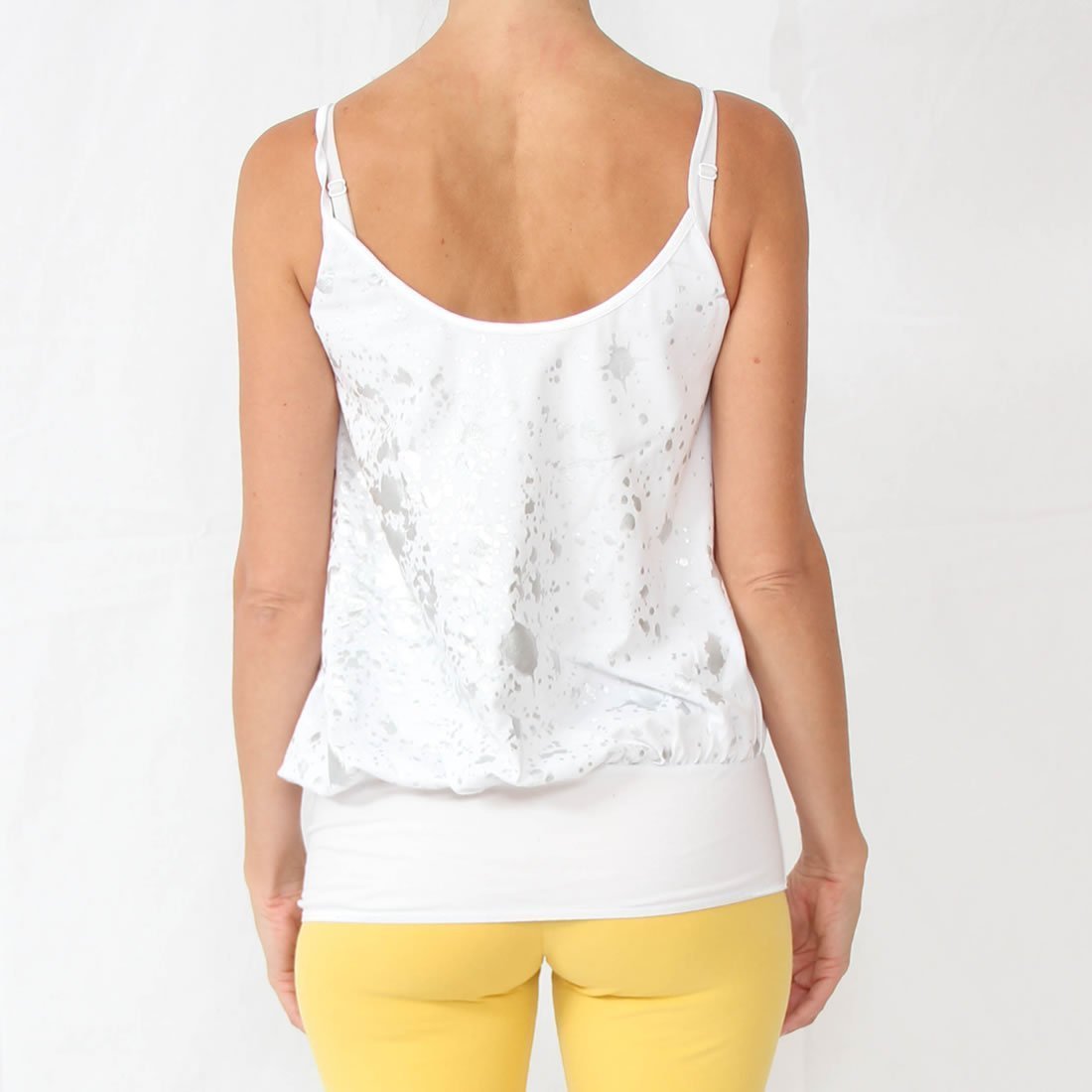 Béranger White Yoga Tunic Top in Organic Cotton by Prancing Leopard ...