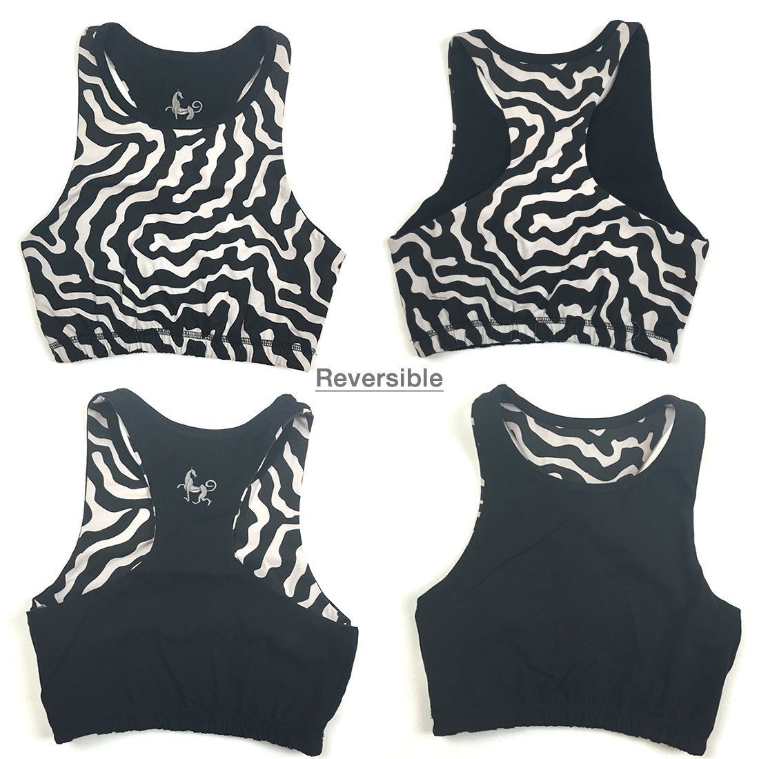 Wapiti Racer-Back Sports Bra - Animal Print - Organic Zeugma® Cotton ...