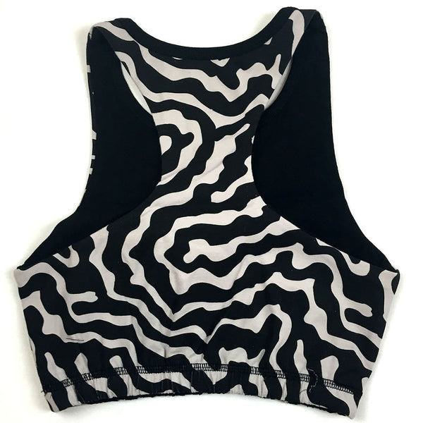 Wapiti Racer-Back Sports Bra - Animal Print - Organic Zeugma® Cotton ...